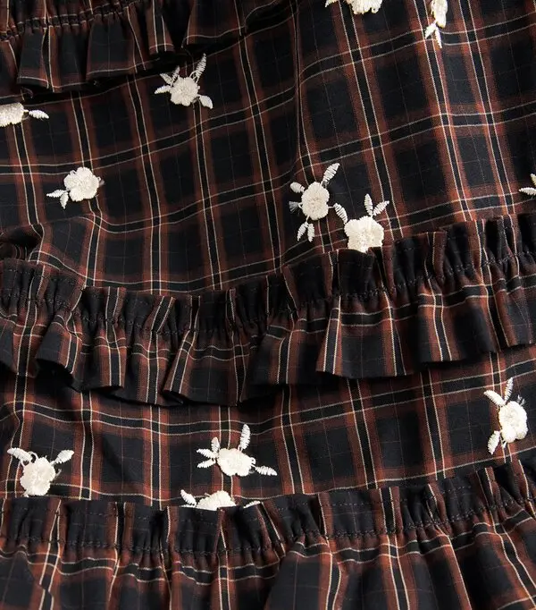 GANNI Organic Cotton Printed Midi Skirt