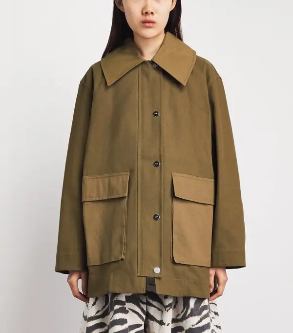 GANNI Cotton Canvas Workwear Jacket