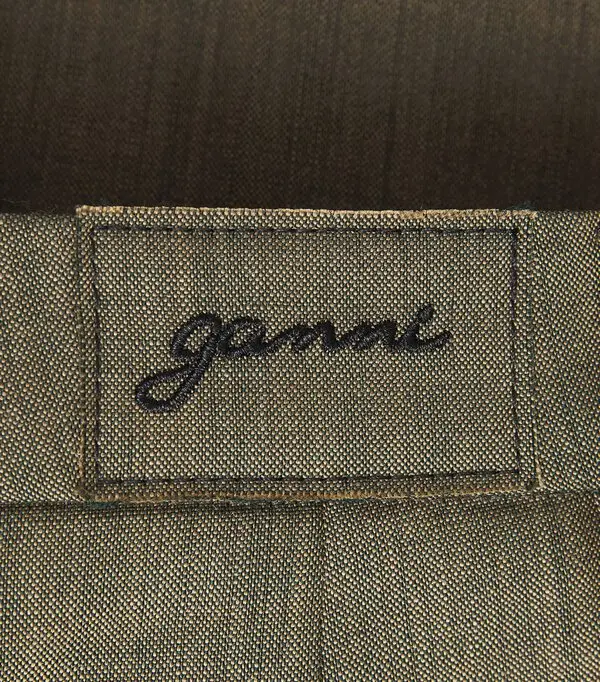 GANNI Wool Straight Trousers