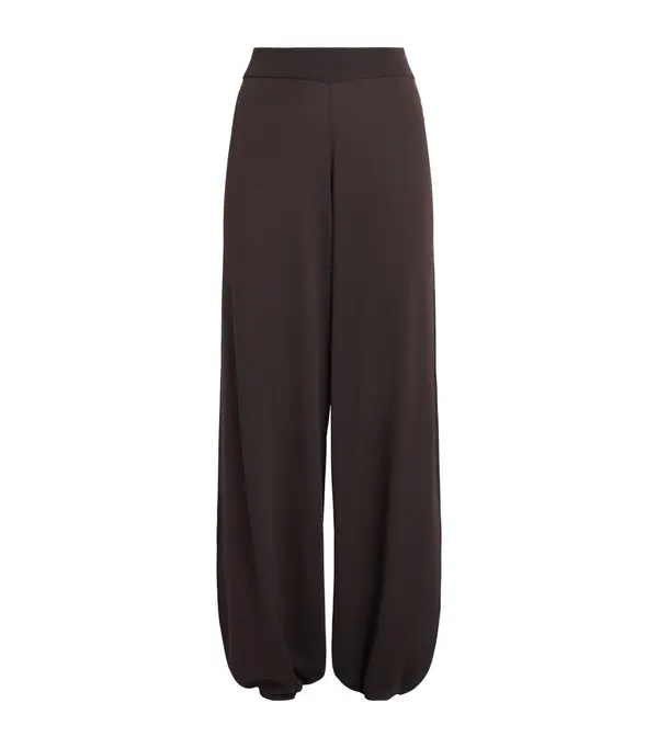 HERSKIND Merino Clark Wide-leg Trousers - Brown