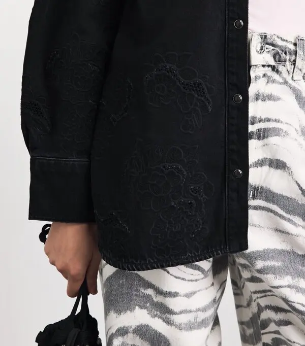 GANNI Broderie Anglaise Denim Jacket