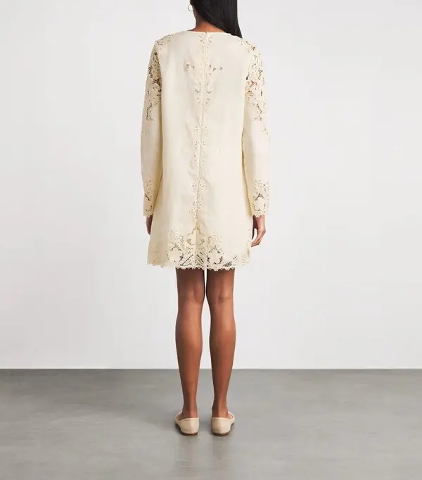 Ulla Johnson Linen Embroidered Cami Mini Dress
