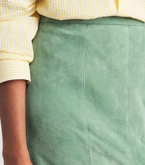 Ulla Johnson Suede Orion Midi Pencil Skirt
