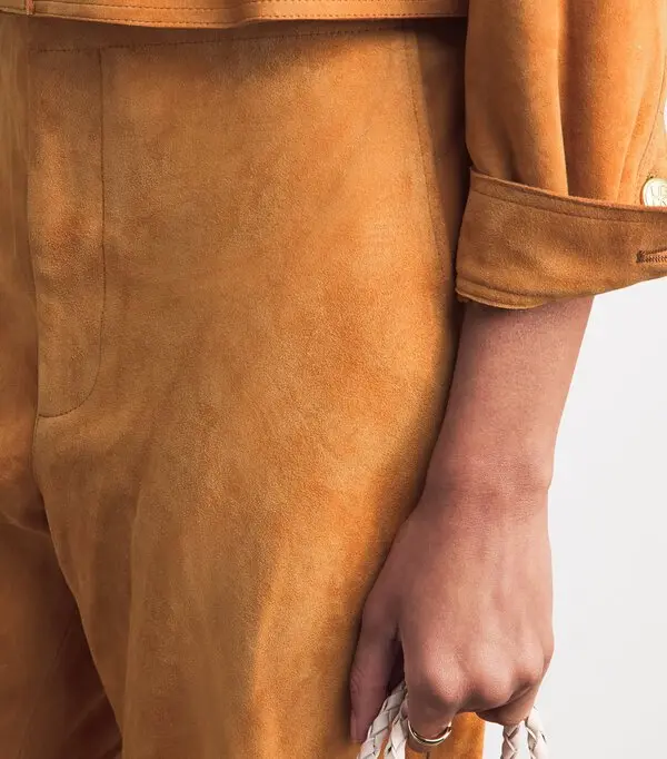 Ulla Johnson Suede Freja Straight Trousers