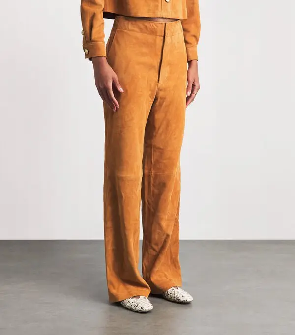 Ulla Johnson Suede Freja Straight Trousers