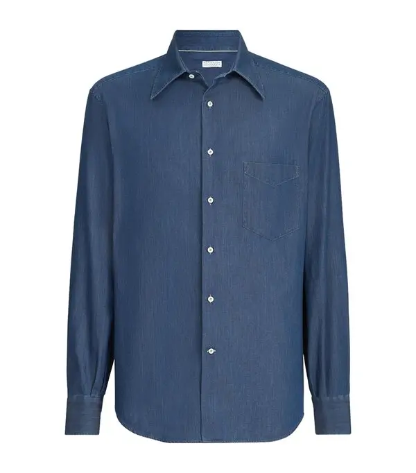 Brunello Cucinelli Denim Chambray Shirt