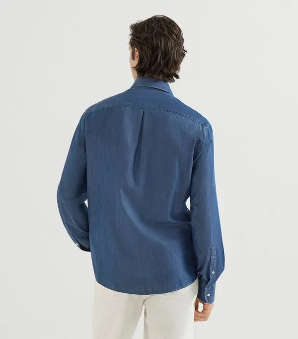 Brunello Cucinelli Denim Chambray Shirt