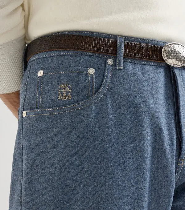 Brunello Cucinelli Virgin Wool Slim Trousers