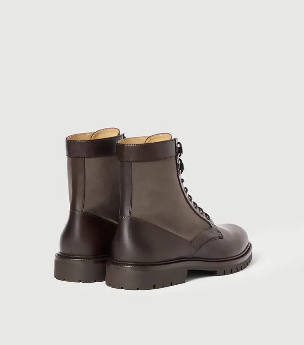 Brunello Cucinelli Leather Lace-up Ankle Boots