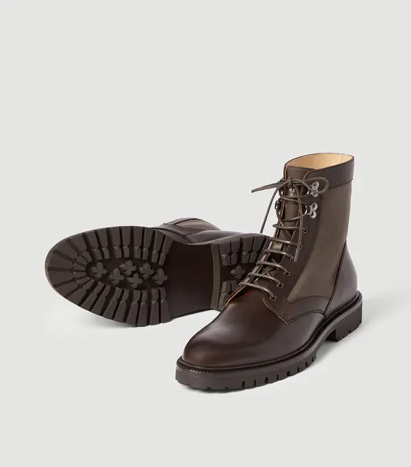 Brunello Cucinelli Leather Lace-up Ankle Boots