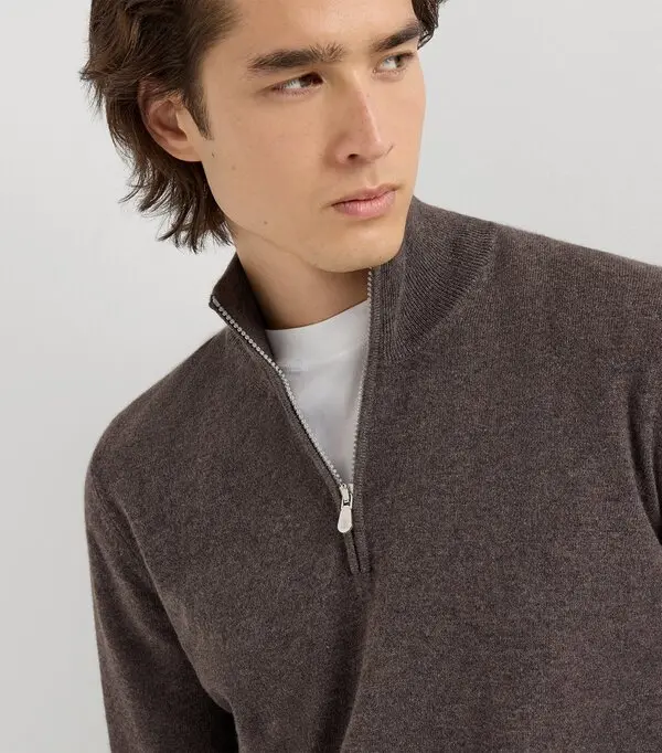 Brunello Cucinelli Cashmere Quarter-zip Sweater