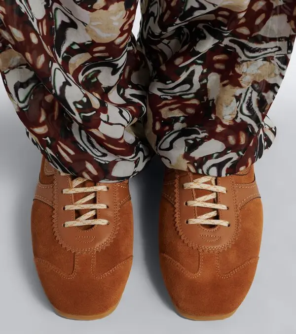 Dries Van Noten Leather-trimmed Suede High-top Sneakers