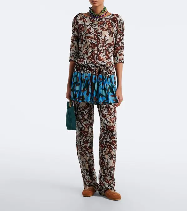 Dries Van Noten Leather-trimmed Suede High-top Sneakers