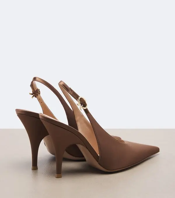 GIANVITO ROSSI Sofia Satin Slingback Pumps
