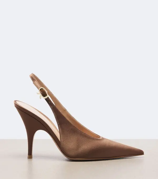 GIANVITO ROSSI Sofia Satin Slingback Pumps