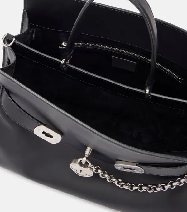 Alexander McQueen Locke Medium Leather Tote Bag