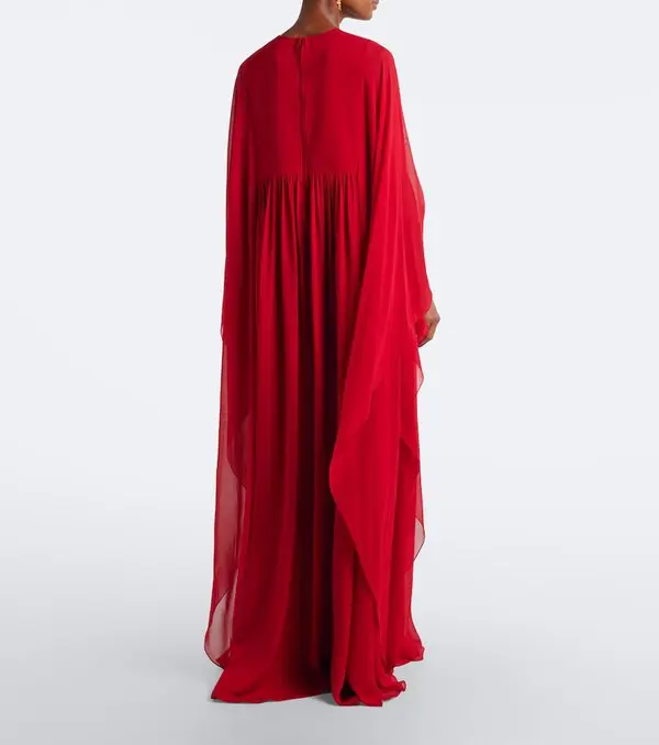 Elie Saab Silk Chiffon Kaftan