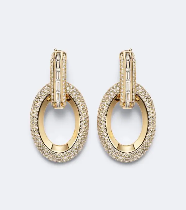 Messika Groove 18kt Drop Earrings With Diamonds - Gold