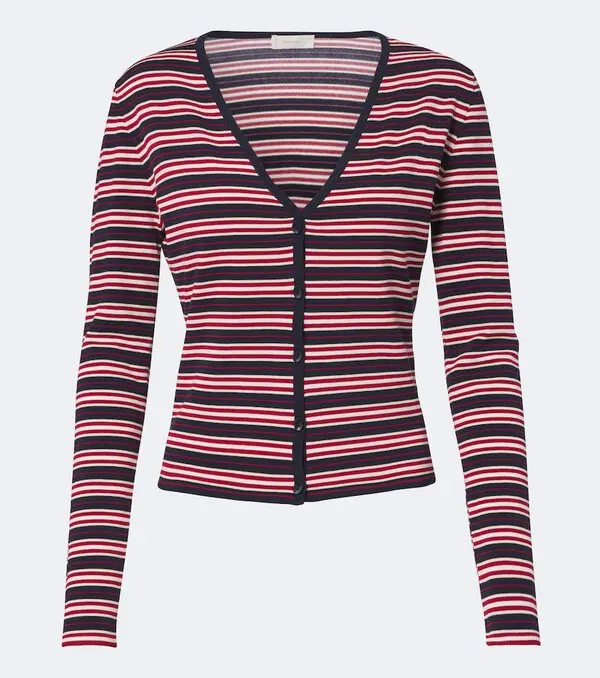Faithfull The Brand Doris Striped Cotton-blend Cardigan