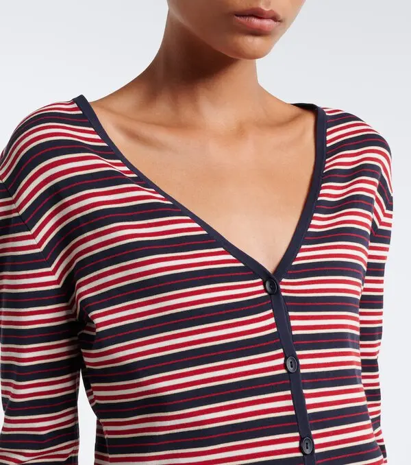 Faithfull The Brand Doris Striped Cotton-blend Cardigan