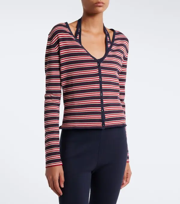 Faithfull The Brand Doris Striped Cotton-blend Cardigan