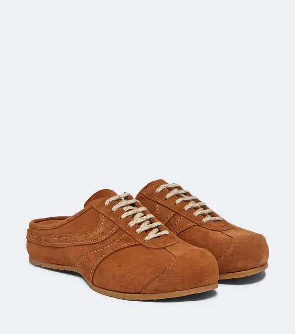 Dries Van Noten Suede Lace-up Mules