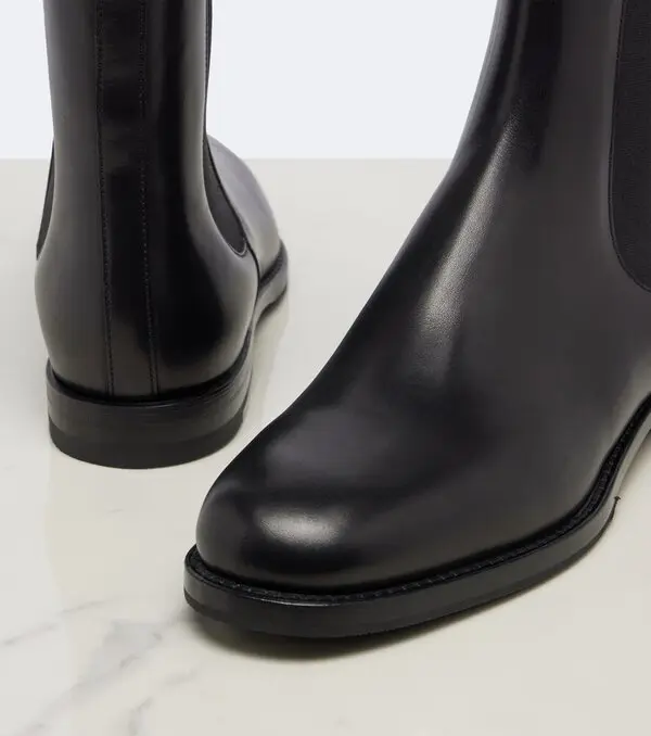 Manolo Blahnik Leather Chelsea Boots