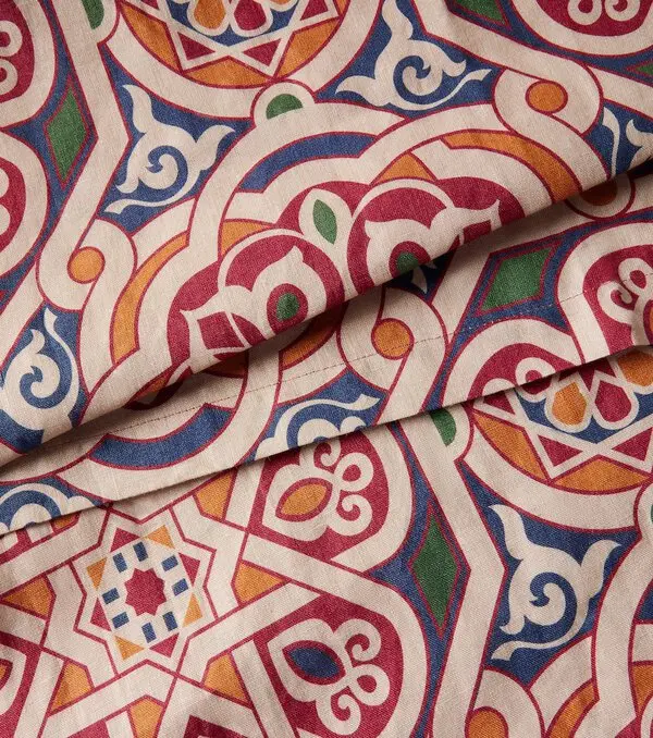 CABANA Catalina Printed Linen Tablecloth
