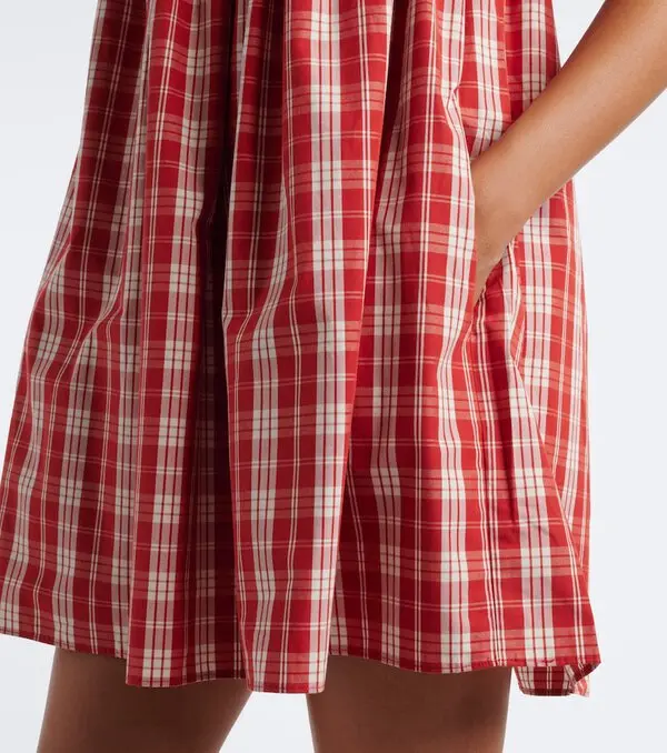 Faithfull The Brand Belinha Checked Cotton Minidress