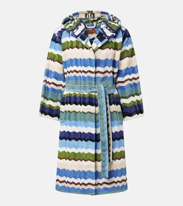 Missoni Eva Hooded Cotton Terry Bathrobe - Multicoloured