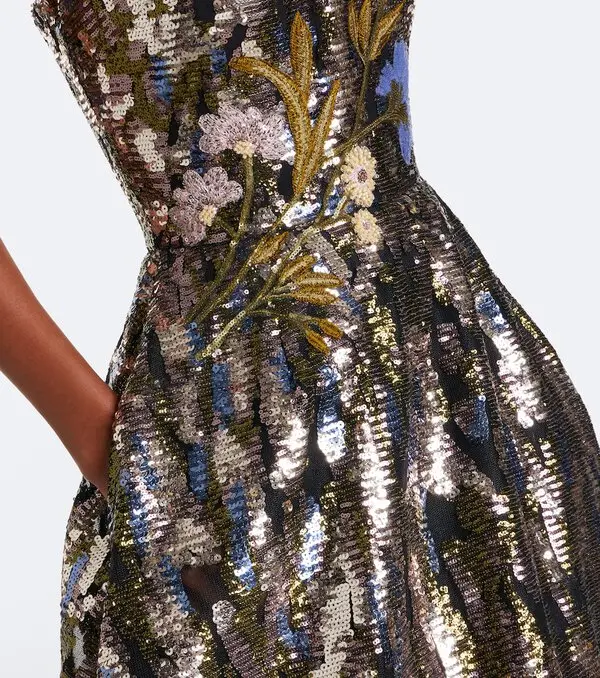 Elie Saab Embellished Silk-blend Bustier Gown