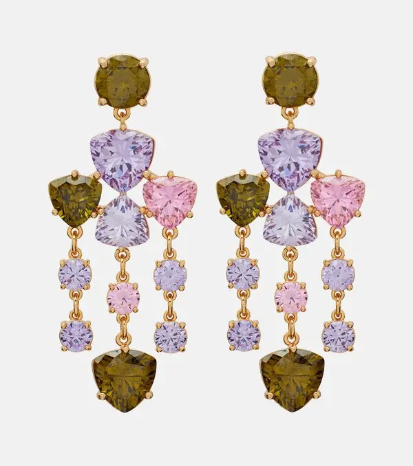 SELF-PORTRAIT Crystal-embellished Drop Earrings