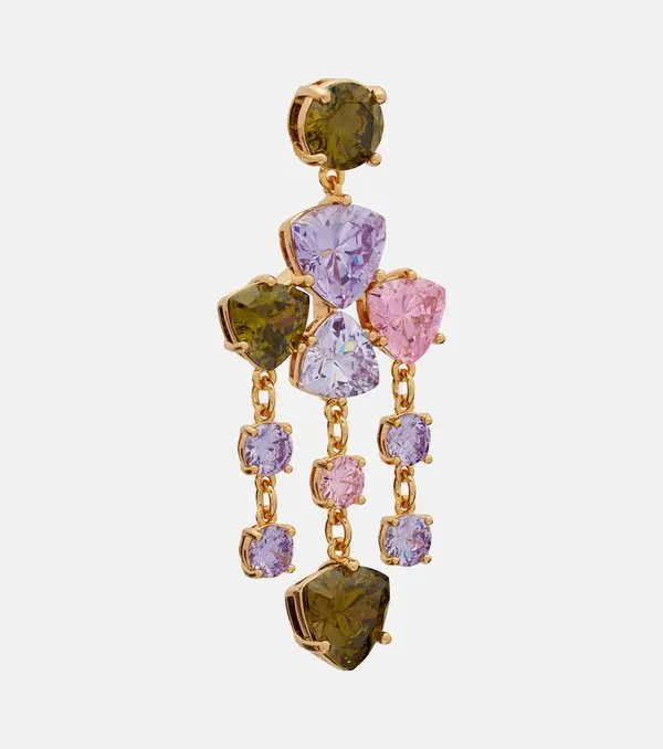 SELF-PORTRAIT Crystal-embellished Drop Earrings