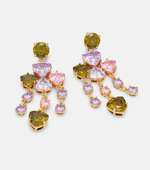 SELF-PORTRAIT Crystal-embellished Drop Earrings