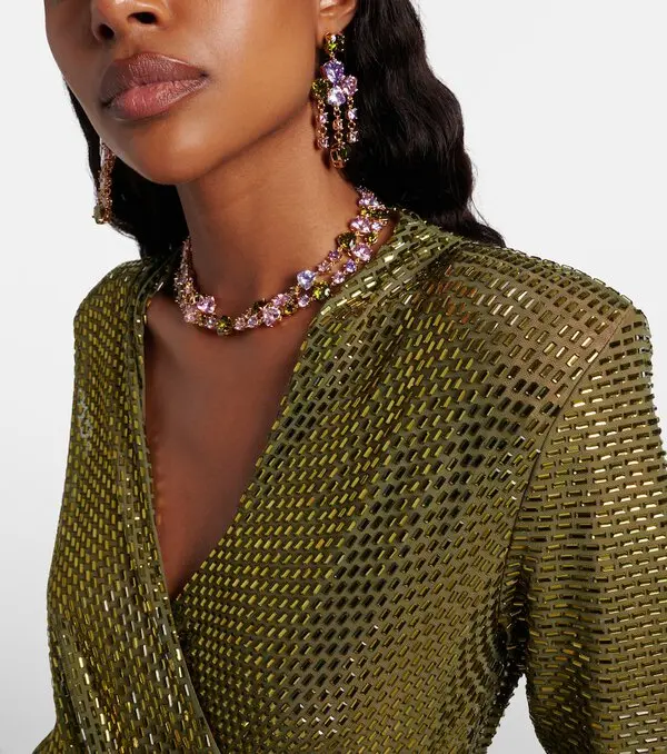 SELF-PORTRAIT Crystal-embellished Necklace