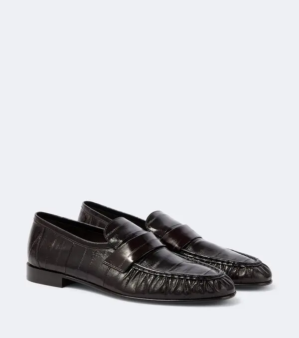 THE ROW Soft Eel Leather Loafers