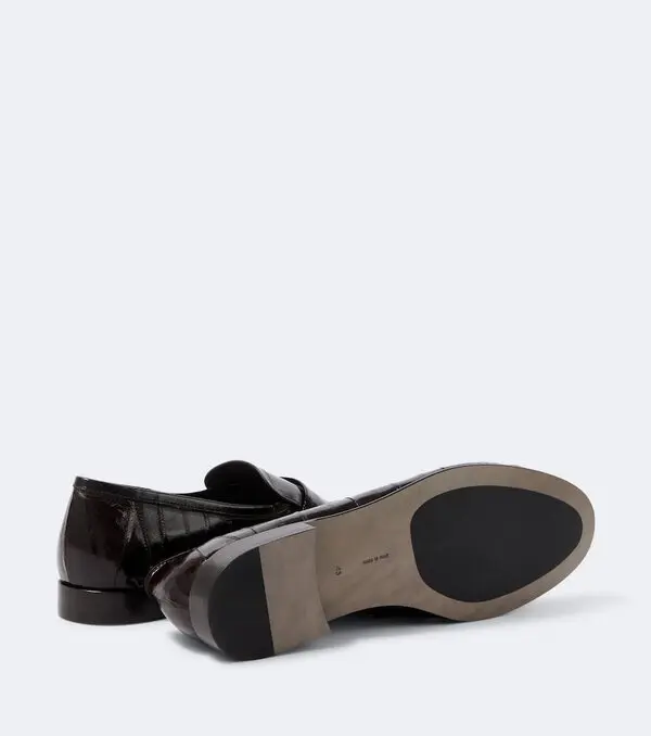 THE ROW Soft Eel Leather Loafers