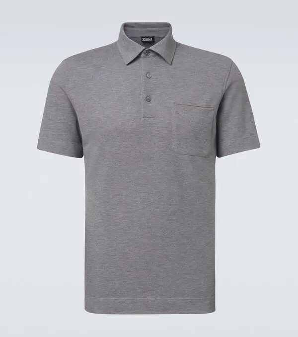 Zegna Cotton Pique Polo Shirt