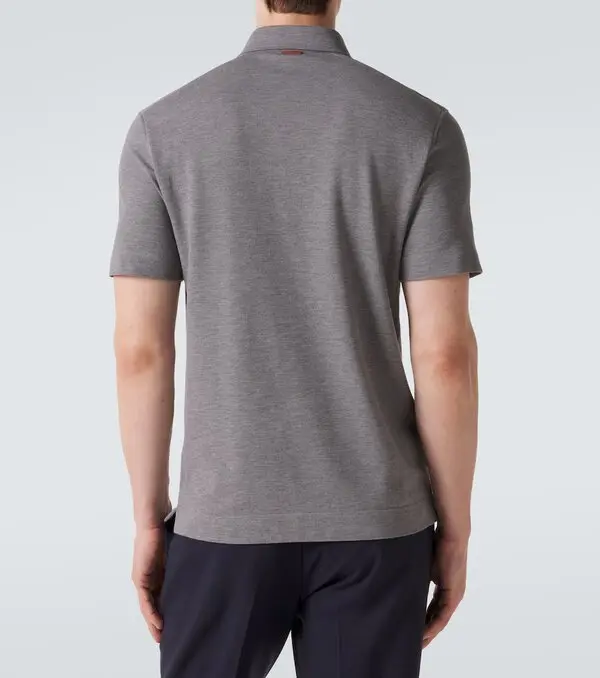Zegna Cotton Pique Polo Shirt