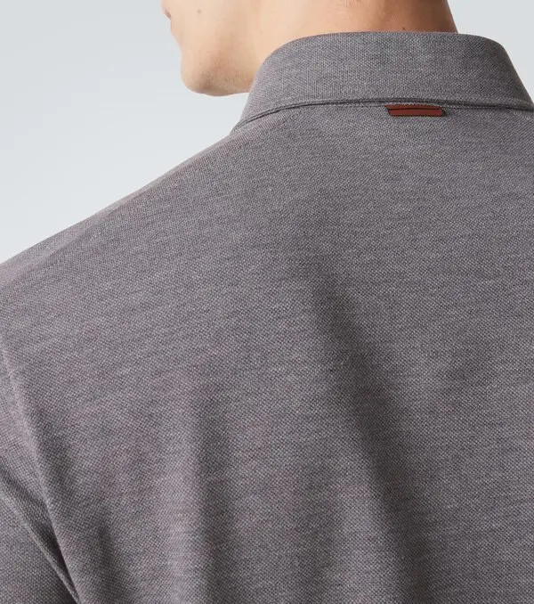 Zegna Cotton Pique Polo Shirt