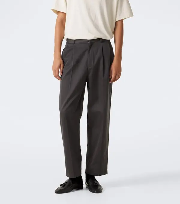 THE ROW Nesper Pleated Straight Pants