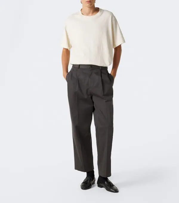 THE ROW Nesper Pleated Straight Pants