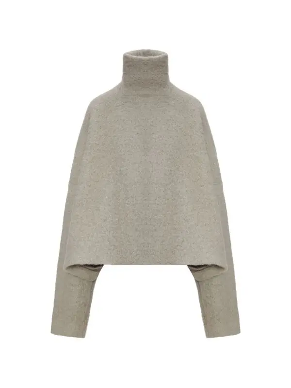 Rick Owens Wool Turtle-neck Sweater - Grey