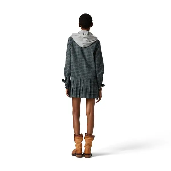 Miu Miu Checked Flannel Dress