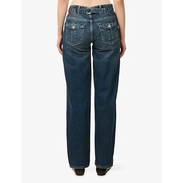 PEACHY DEN Joan Wide-leg Denim Jeans