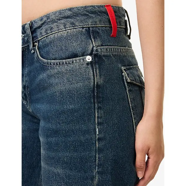 PEACHY DEN Joan Wide-leg Denim Jeans