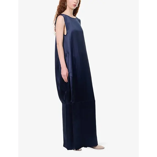 RUOHAN Hitra High-neck Satin Maxi Dress