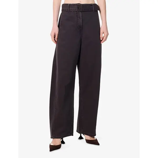 Magda Butrym Belted Barrel-leg Denim Jeans