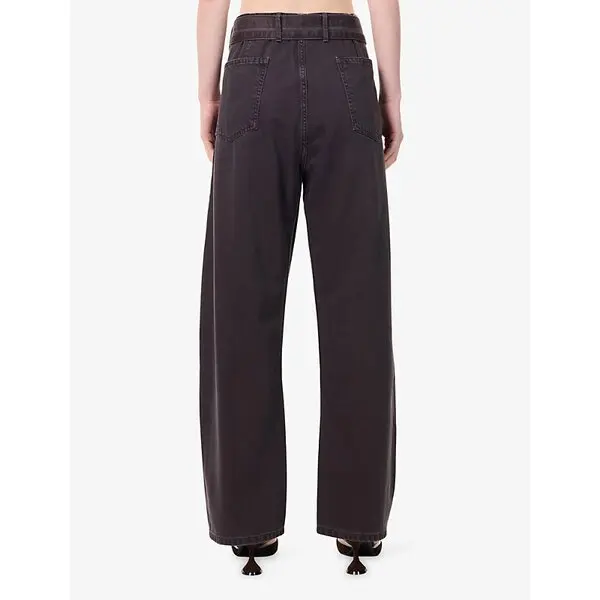 Magda Butrym Belted Barrel-leg Denim Jeans