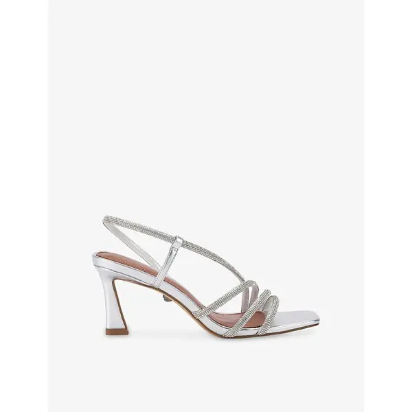 Kurt Geiger Annabel Embellished Heeled Sandals - Silver